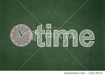 Time concept: Clock and Time on chalkboard...-插圖素材 [10014914] - PIXTA圖庫