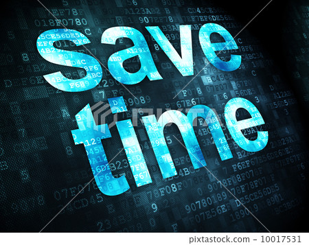 Timeline concept: Save Time on digital background - Stock Illustration ...