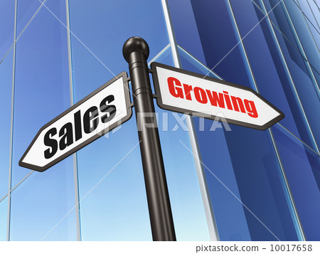 Business concept: sign Growing Sales on... - Stock Illustration ...