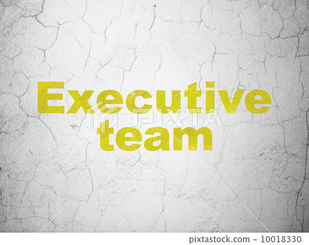 Business concept: Executive Team on wall... - Stock Illustration ...
