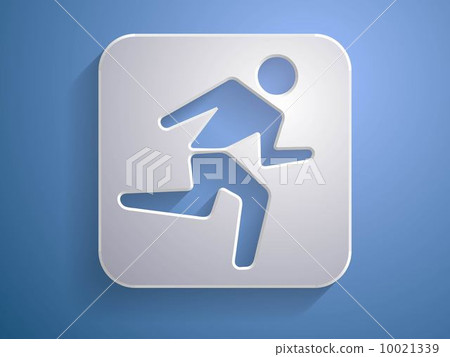 3d Vector illustration of running man icon - Stock Illustration ...