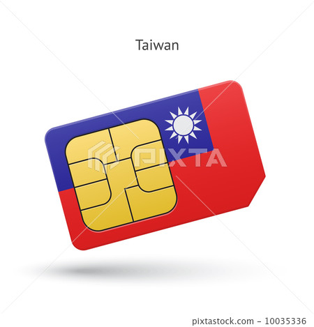 Taiwan mobile phone sim card with flag. - Stock Illustration [10035336 ...