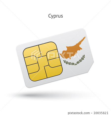 Cyprus mobile phone sim card with flag. - Stock Illustration [10035821 ...