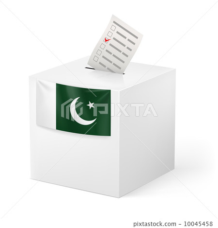 Ballot box with voting paper. Pakistan - Stock Illustration [10045458 ...