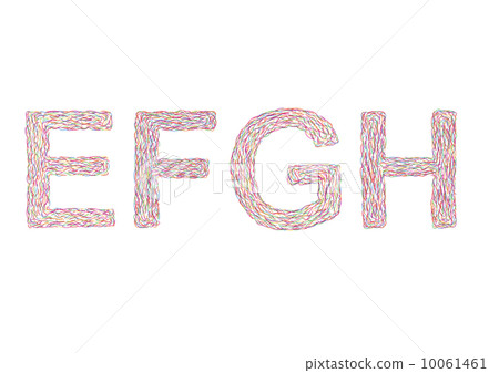 Varicolored letters E-H - Stock Illustration [10061461] - PIXTA