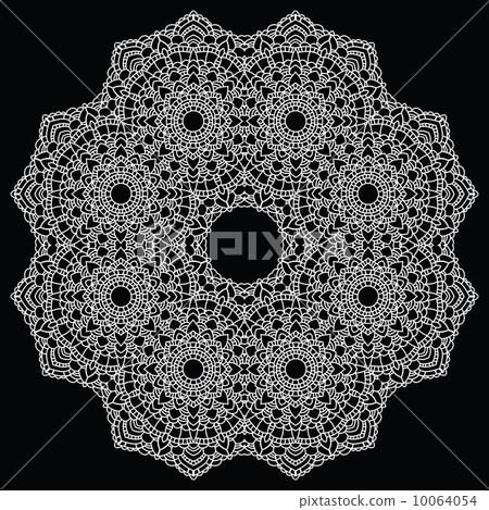 Crochet lace mandala. - Stock Illustration [10064054] - PIXTA