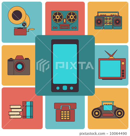 Many functions carries a modern mobile phone. - Stock Illustration ...