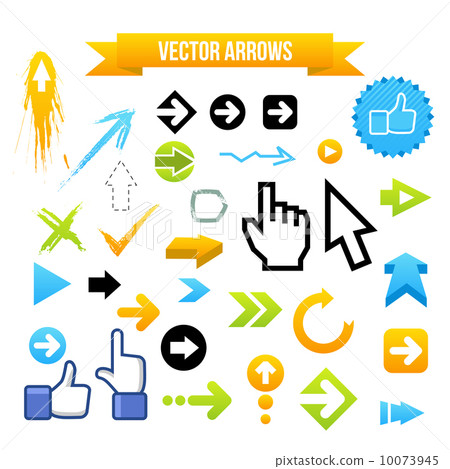 Collection of Vector Arrows. Web design... - Stock Illustration ...