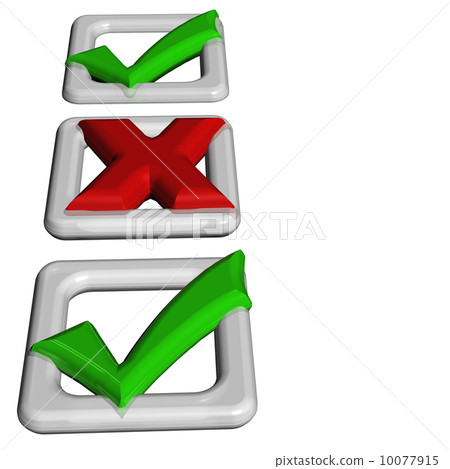 Checkbox 3D - Stock Illustration [10077915] - PIXTA
