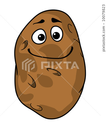Goofy cartoon farm fresh potato - Stock Illustration [10079823] - PIXTA