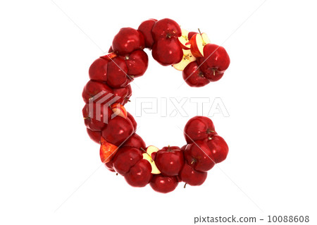 Apple letter C on white background - Stock Illustration [10088608] - PIXTA