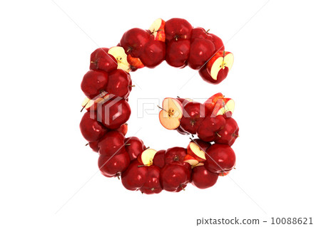 Apple letter G on white background - Stock Illustration [10088621] - PIXTA