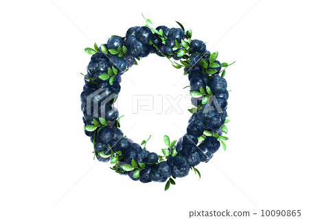 Blueberry letter O on white background - Stock Illustration [10090865 ...