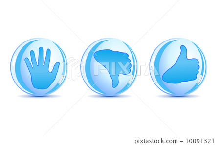 Set of round hand symbols or icons - Stock Illustration [10091321] - PIXTA