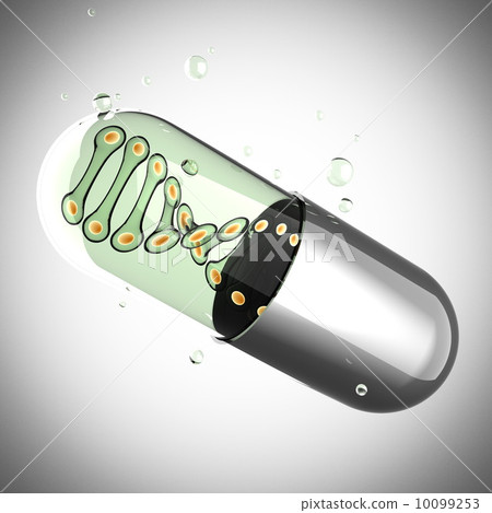 Transparent capsule on gray background - Stock Illustration [10099253 ...