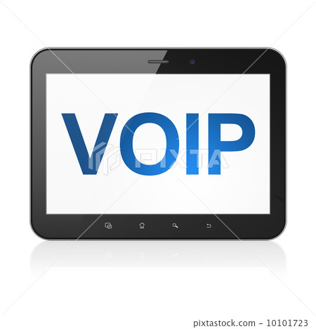 Web development concept: VOIP on tablet pc... - Stock Illustration ...