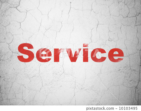 Business concept: Service on wall background - Stock Illustration ...