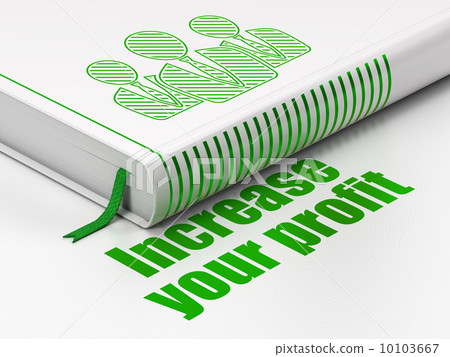 Finance concept: book Business People, Increase... - Stock Illustration ...