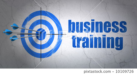 Education concept: target and Business Training... - Stock Illustration ...