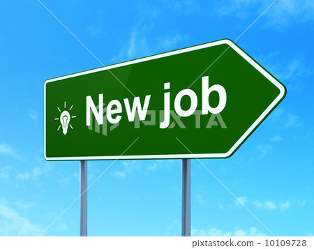 Business concept: New Job and Light Bulb on... - Stock Illustration ...