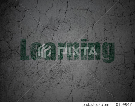 Education concept: Learning on grunge wall... - Stock Illustration ...