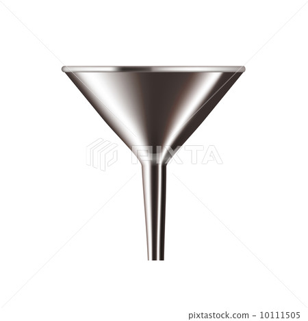 Funnel Chrome isolated on white background - Stock Illustration ...