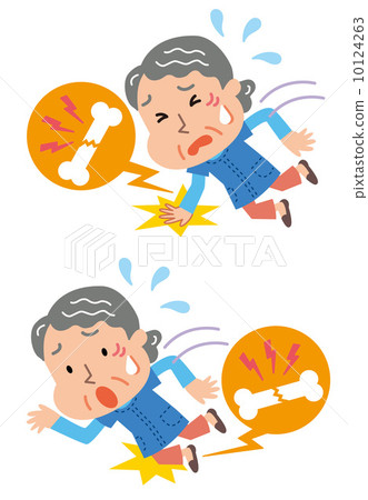 Tumbling fracture arm legs elderly illustration - Stock Illustration ...