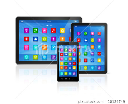 Smartphone and Digital Tablet Computer - Stock Illustration [10124749 ...