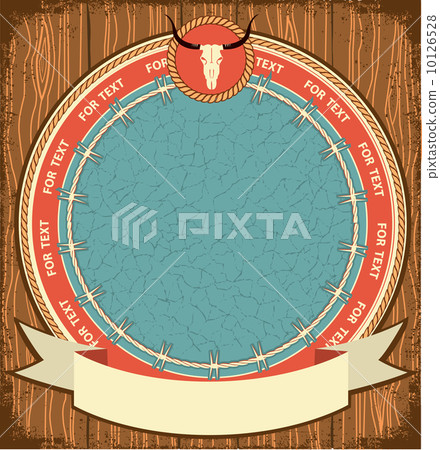 Western symbol background on wood texture - Stock Illustration ...