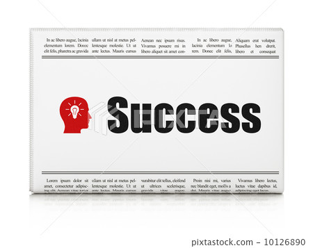 Finance concept: newspaper with Success and... - Stock Illustration ...