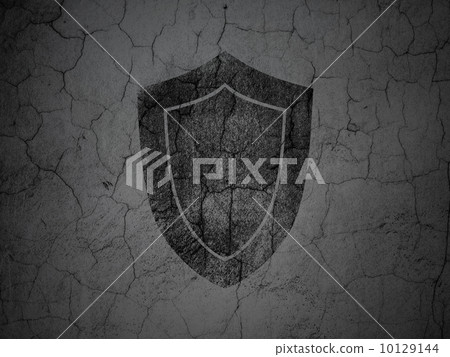 Safety concept: Shield on grunge wall background - Stock Illustration ...
