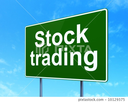 Business concept: Stock Trading on road sign... - Stock Illustration ...