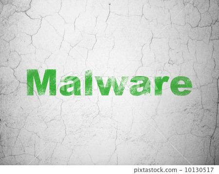 Protection concept: Malware on wall background - Stock Illustration ...