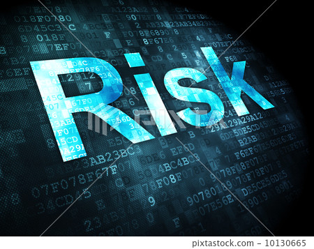 Business concept: Risk on digital background - Stock Illustration ...