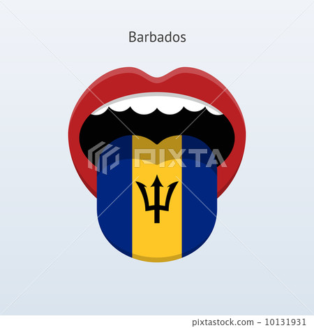 Barbados language. Abstract human tongue. - Stock Illustration ...