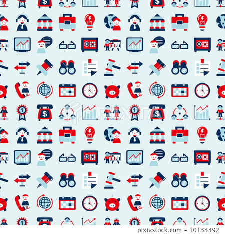 seamless retro flat business pattern background - Stock Illustration ...