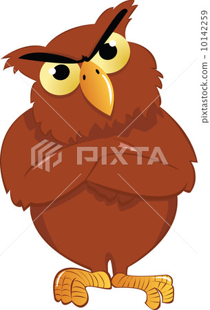 upset owl - Stock Illustration [10142259] - PIXTA