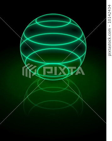 Spherical glow wire frame - Stock Illustration [10142434] - PIXTA