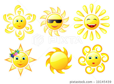 Set of suns - Stock Illustration [10145439] - PIXTA