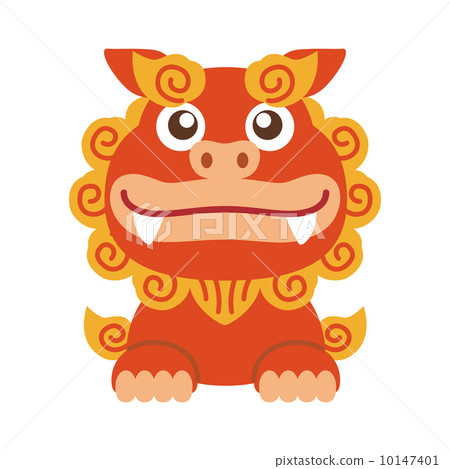 Cute Shisa Okinawa Illustration - Stock Illustration [10147401] - PIXTA