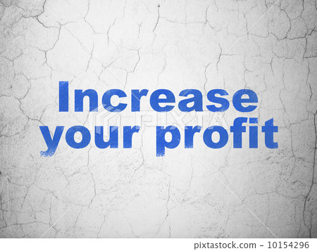 Finance concept: Increase Your profit on wall... - Stock Illustration ...