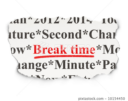 Time concept: Break Time on Paper background - Stock Illustration ...