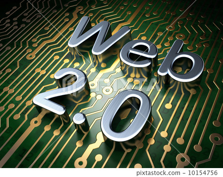 SEO web design concept: Web 2.0 on circuit... - Stock Illustration ...