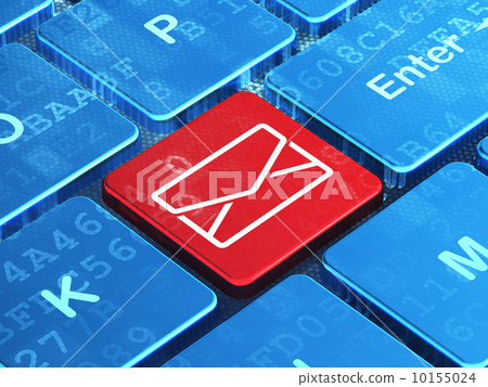 Finance concept: Email on computer keyboard... - Stock Illustration ...