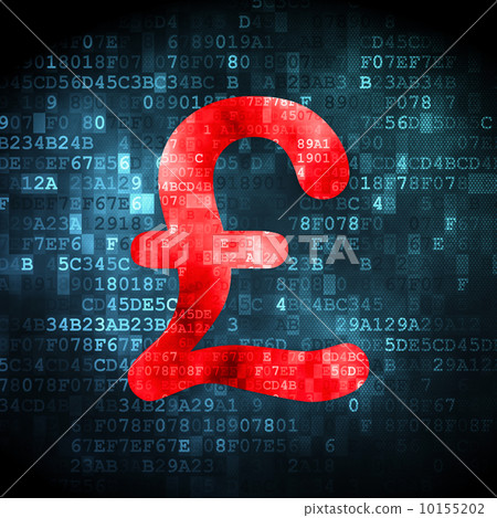 Currency concept: Pound on digital background - Stock Illustration ...