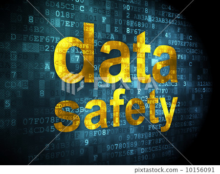 Data concept: Data Safety on digital background - Stock Illustration ...
