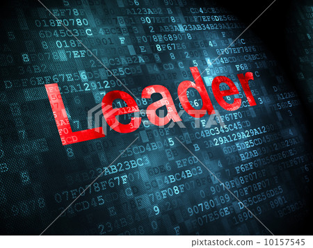 Finance concept: Leader on digital background - Stock Illustration ...