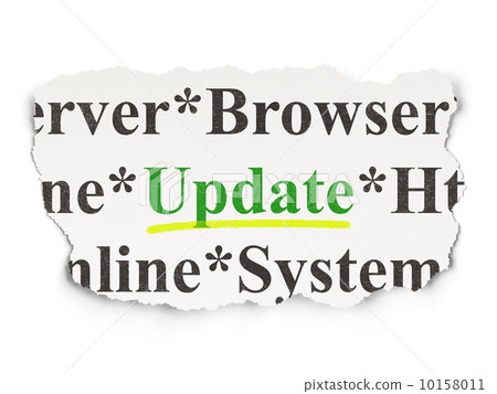 Web design concept: Update on Paper background - Stock Illustration ...