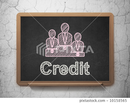 Business concept: Business Team and Credit on... - Stock Illustration ...