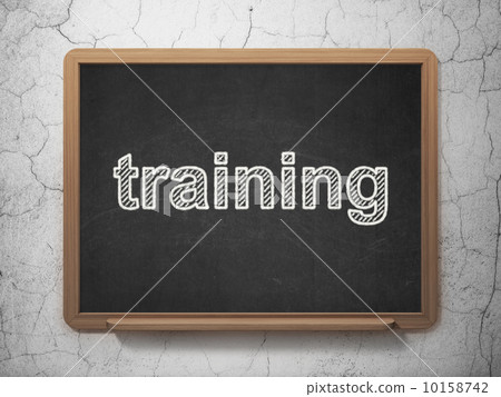 Education concept: Training on chalkboard... - Stock Illustration ...